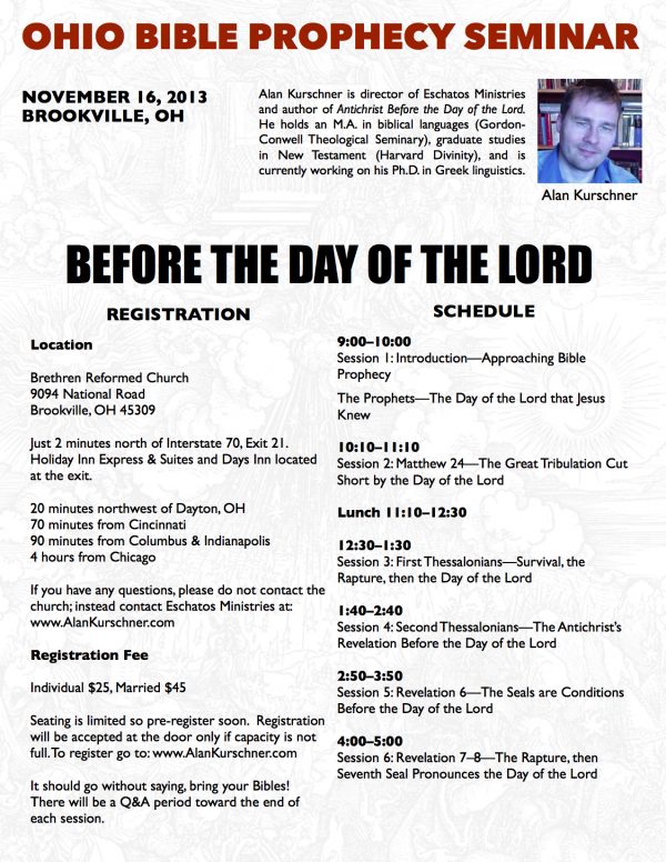 Ohio Bible Prophecy Seminar 2013