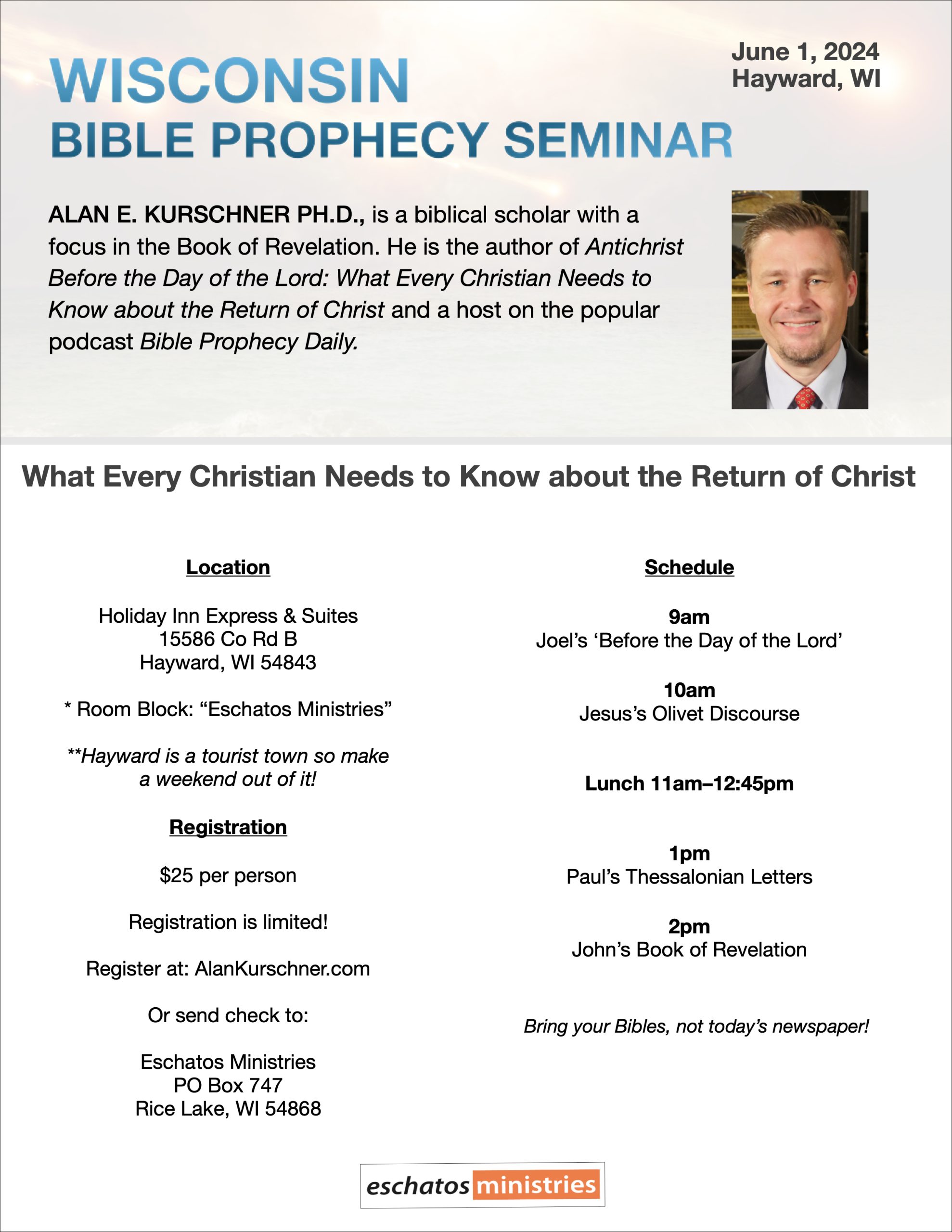 ESCHATOS MINISTRIES | Alan Kurschner, Ph.D. is the founder of Eschatos ...