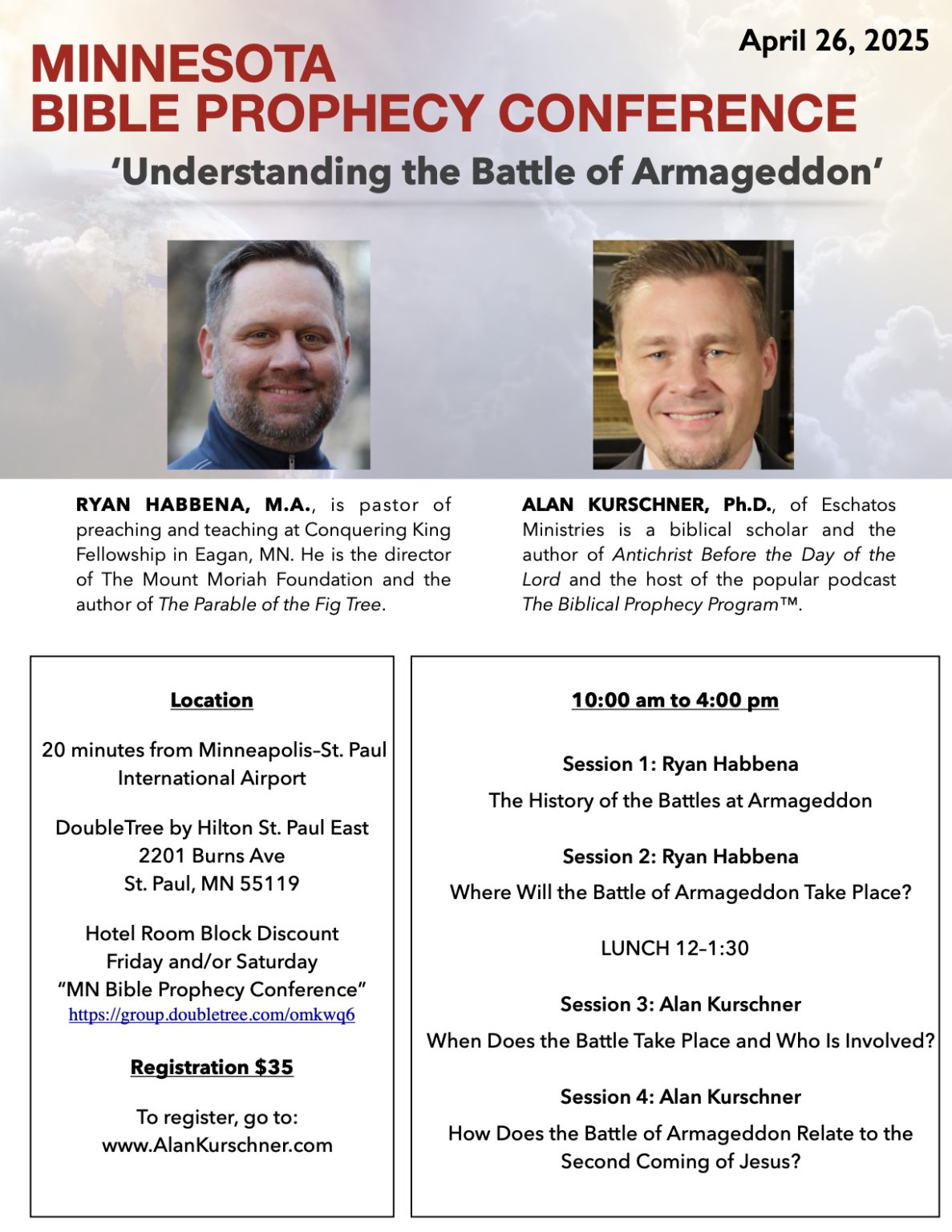 Minnesota Bible Prophecy Conference - April 26 | Bible Prophecy Answers ...